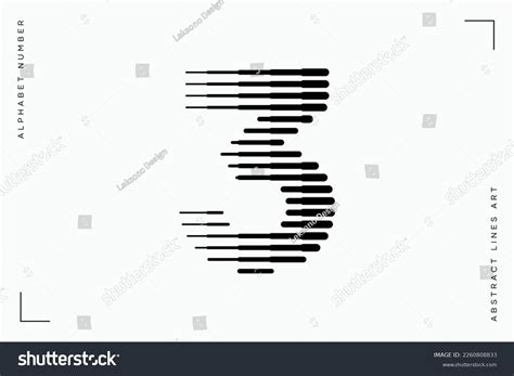 Number 3 Logo Lines Abstract Modern Stock Vector Royalty Free