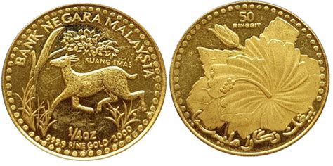 50 Ringgit Kijang Emas 14 Oz Gold Malaysia Numista