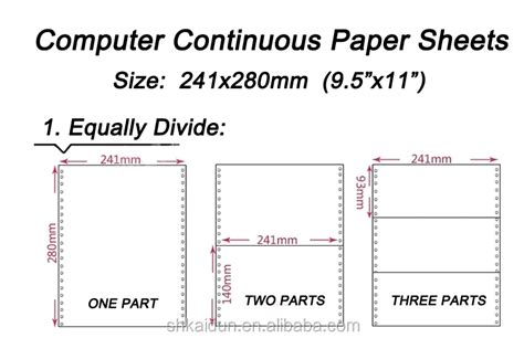 Best Selling Computer Continuous Paper For Needle Printer 241x280mm Buy Continuous Paper