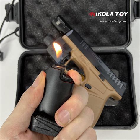 Nikolatoy™ New Hellcat Gun Lighter 3 Clips Nikola Toy