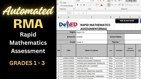 What Is Rapid Mathematics Assessment Deped Free Math Worksheet Printable