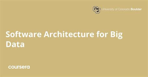 Software Architecture For Big Data Specialization Coursya