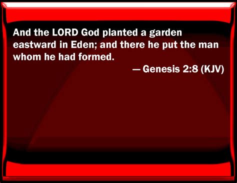 Genesis 28 And The Lord God Planted A Garden Eastward In Eden And