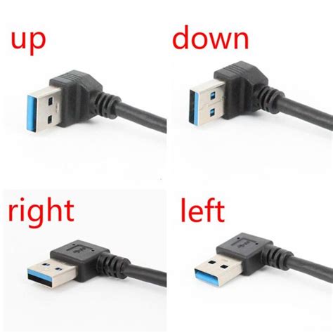 Usb 30 Adapter Left Updown Right Angle 90 Degree Extension Cable