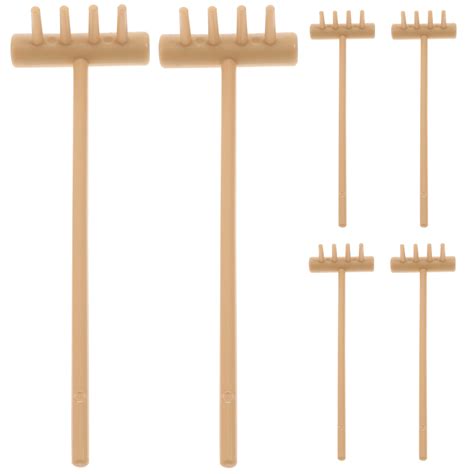 6 Pcs Sand Rake Garden Miniature Rakes Small Size Office