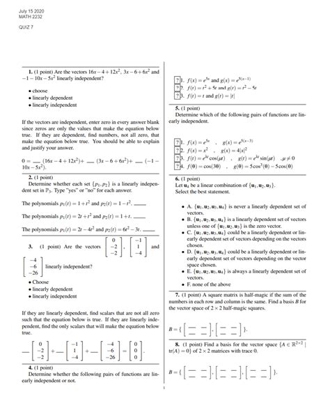 [2nd Year Linear Algebra Vectors Matrices Subspaces] R Homeworkhelp