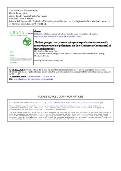 Pdf Zlatkocarpus Gen Nov A New Angiosperm Reproductive Structure With Monocolpate