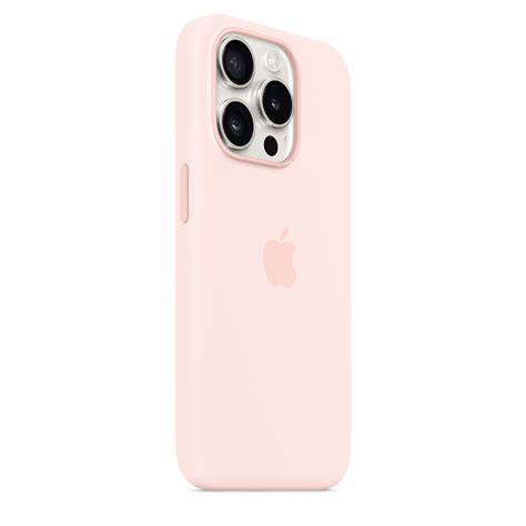 Iphone 15 Pro Silicone Case With Magsafe Light Pink Switch