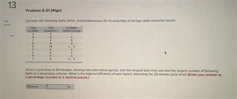 solved 13 problem 6 21 algo 7 14 points consider the