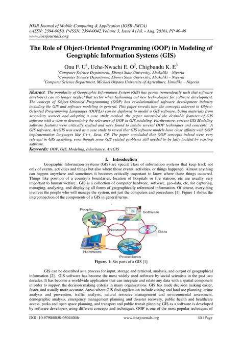 Pdf The Role Of Object Oriented Programming Oop In Modeling Of