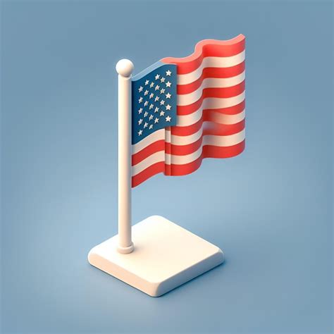 Premium Photo A Small White Flag With The Words Usa On It