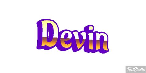 Devin Name Animated  Logo Designs