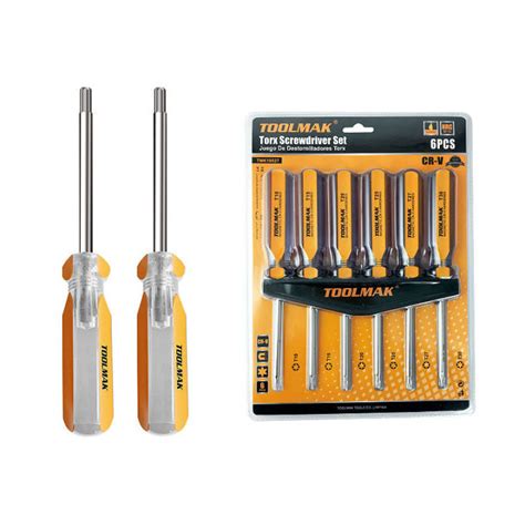 Professional Magnetic Torx Screwdriver Set Toolmak T10 T30 6 Pcs