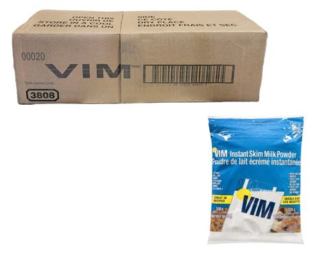 case of vim instant skim milk powder 12 x 500g pantree