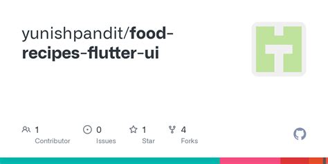GitHub Yunishpandit Food Recipes Flutter Ui