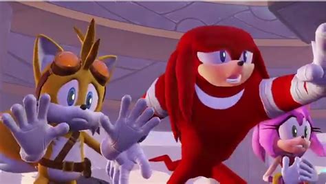 Amy Comeu Sonic E Tails Knuckles O Equidna Mundo Sonic Boom Wiki