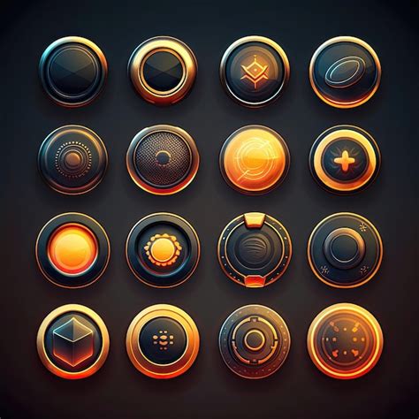 Frame Round Game Button Ai Generated Banner Design Interface Web Icon