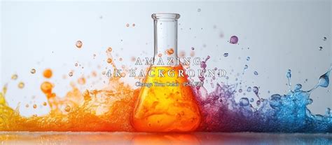 Colorful Liquid Explosion In Beaker Premium Ai Generated Psd