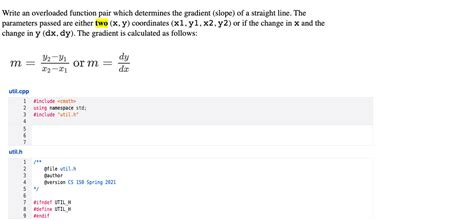 Solved Write An Overloaded Function Pair Which Determines