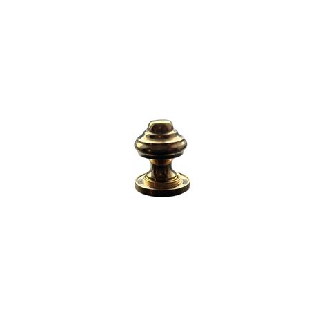 Small Victorian Style Brass Knob With Backplate Bolt Fix Period