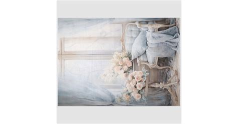 Elegant Shabby Chic Cozy Nook Sofa And Flowers Tissue Paper Zazzle