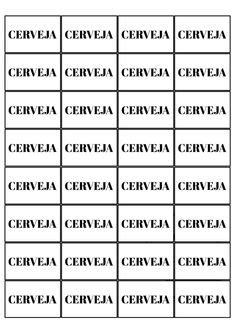 Fichas De Cerveja Para Bar Imprimir
