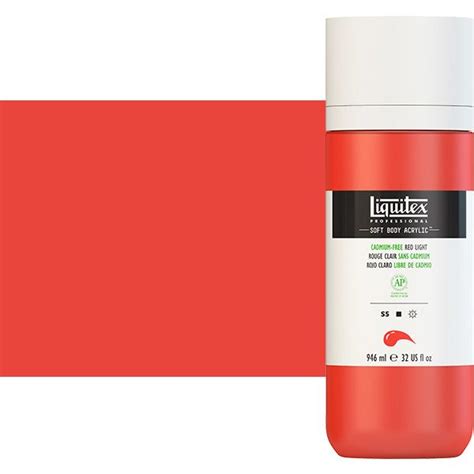 Liquitex Professional Soft Body Acrylic 32oz Cadmium Free Red Light