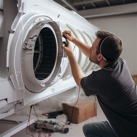 Air Duct Assembly By Technicians Premium Ai Generated Image