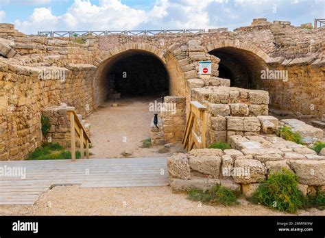 The Ancient Archaeological Caesarea National Park And And Historic Port
