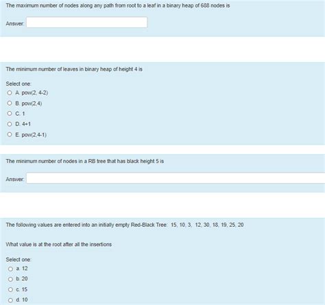 Solved The Maximum Number Of Nodes Along Any Path From Root Chegg