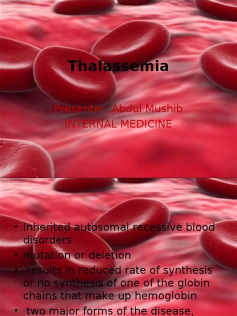 Thalassemia And Bleeding Disorders Anemia Tissue Biology