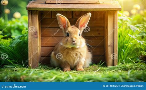 Domestic Rabbit Mom And Her Cub Cartoon Vector