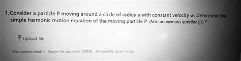 solved 1 consider a particle p moving around a circle of radius a