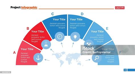 Semicircle Diagram Slide Template Stock Illustration Download Image