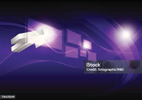 Kursor Klik Tombol Berteknologi Tinggi Ilustrasi Stok Unduh Gambar