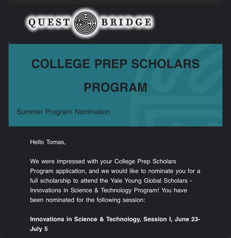 Accepted Questbridge Prep Scholars R Yygs