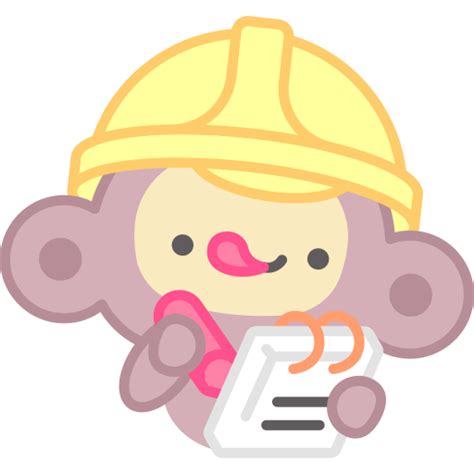 Engineer Monkey And Banana Lineal Color Sticker Freepik