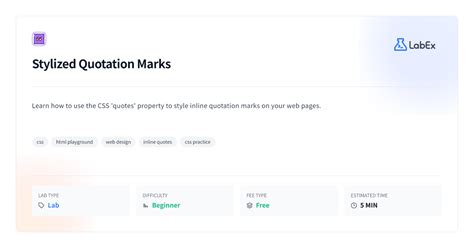 Customize Quotation Marks With Css Labex
