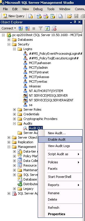 How To Configure Auditing In SQL Server