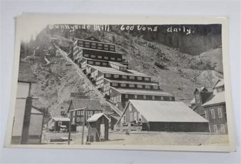 Sunnyside Mine Mill Eureka Silverton Co Colorado Rppc Photo Postcard