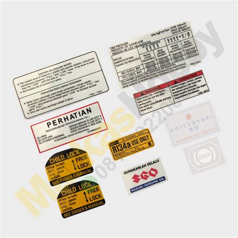 Stiker Suzuki Aerio Baleno Warning Set Lazada Indonesia