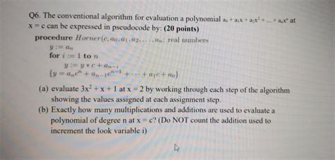 Solved Yaca 1ch Q6 The Conventional Algorithm For