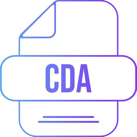 Cda File Generic Gradient Outline Icon
