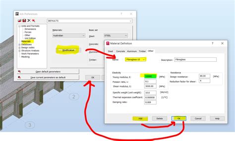 material properties of object in the model different than defined in