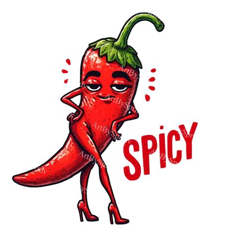 Spicy Hot Chili Pepper Clipartmischievous Red Pepper In High Heels Png