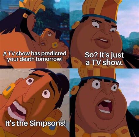 Imagine Seeing Yourself Die In The Simpsons Personally I Would Be Freaking Out Rmemes