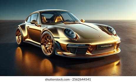 Gold Porsche 911 Imagen Generada Por Ia 2562652515 Shutterstock