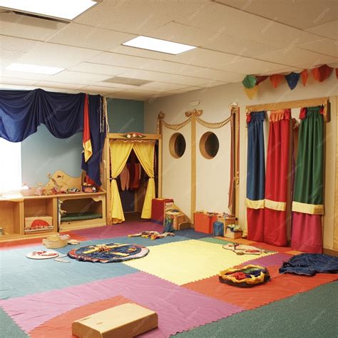 A Visual Of A Classroom Setup For Dramatic Play With Costumes And