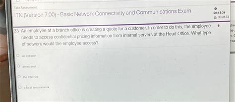 solved take assessmentitn version 7 00 ﻿basic network