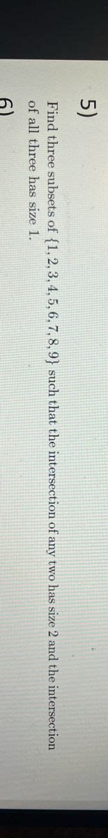 Answered Find Three Subsets Of 1 2 3 4 Of All Three Has Size 1